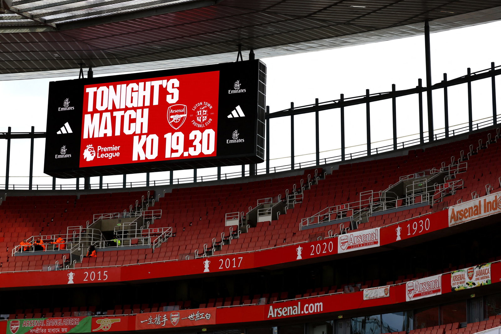 Arsenal v Luton Town (h): Team News From The Emirates Stadium